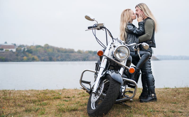 Couple on a bike stock image. Image of extreme, passion - 103479159