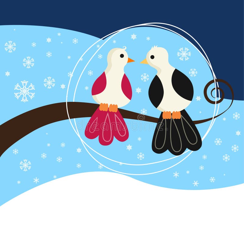 Couple birds stock vector. Illustration of vector, cartoon - 17540270