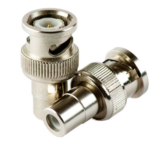Couple of BNC connectors stock image. Image of equipment - 4135815