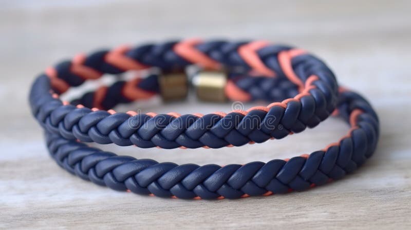 A Couple of Bracelets Sitting on Top of a Table Stock Illustration ...