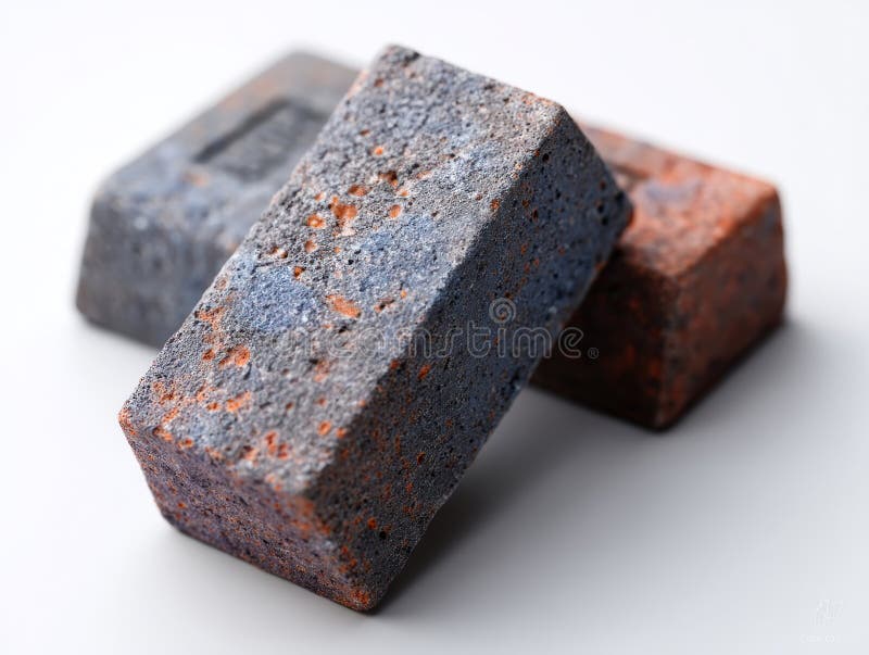 A Couple of Bricks Sitting on Top of Each Other Stock Image - Image of ...