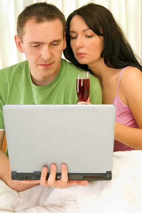 Couple Browsing WWW 3 stock image. Image of female, happy - 29951