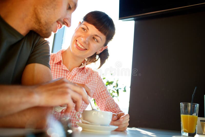 Couple in cafe stock photo. Image of dating, couple, holding - 70913476