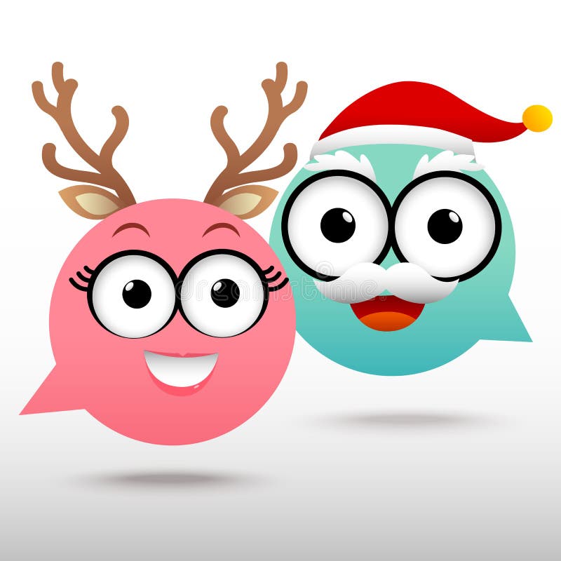 Couple Chat Christmas stock vector. Illustration of love - 50884597