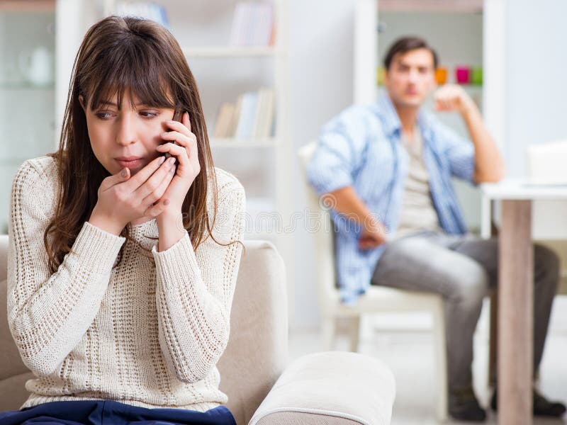 Couple Cheating on Each Other at Home Stock Photo - Image of conflict ...