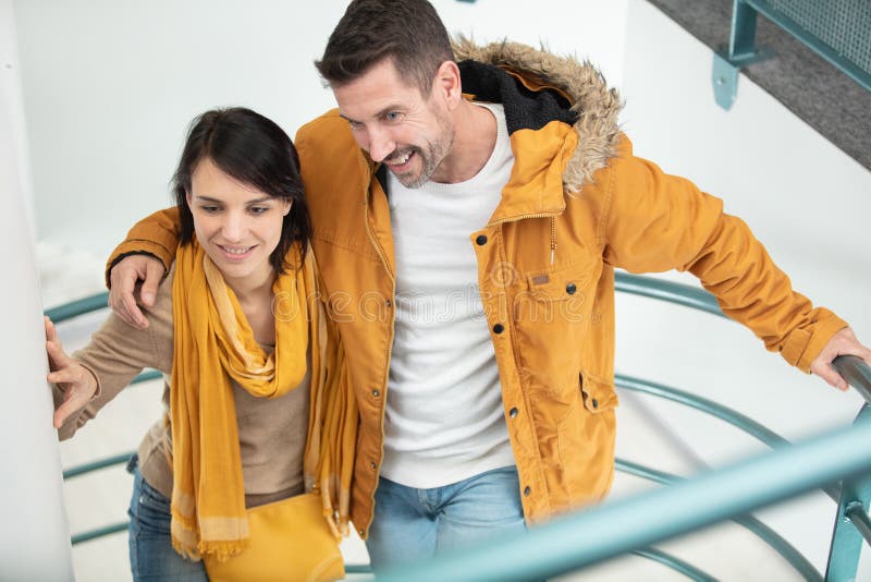 Couple Coming Back Home after Party Night Stock Image - Image of ...