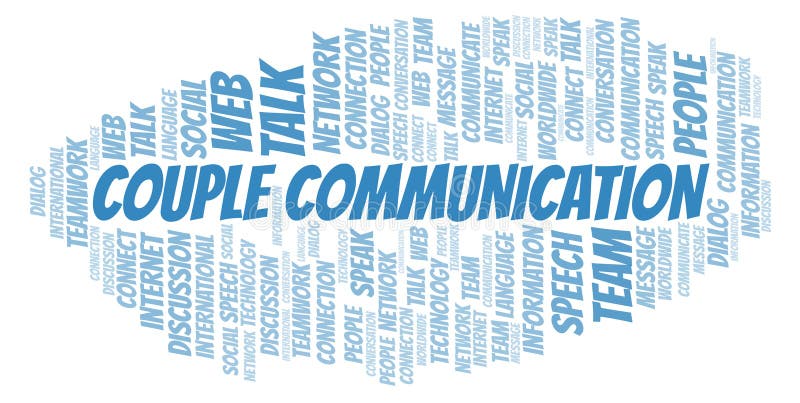 Couple Communication Word Cloud Stock Illustration - Illustration of ...