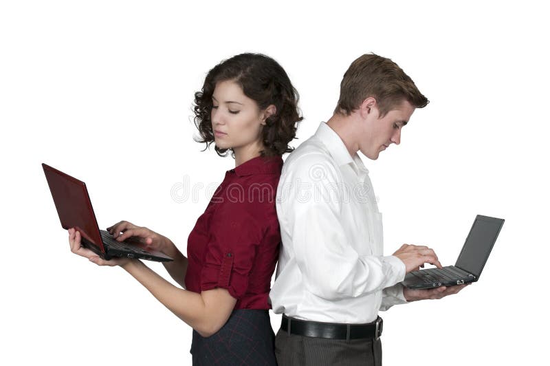 Couple with computer stock image. Image of married, business - 59579431