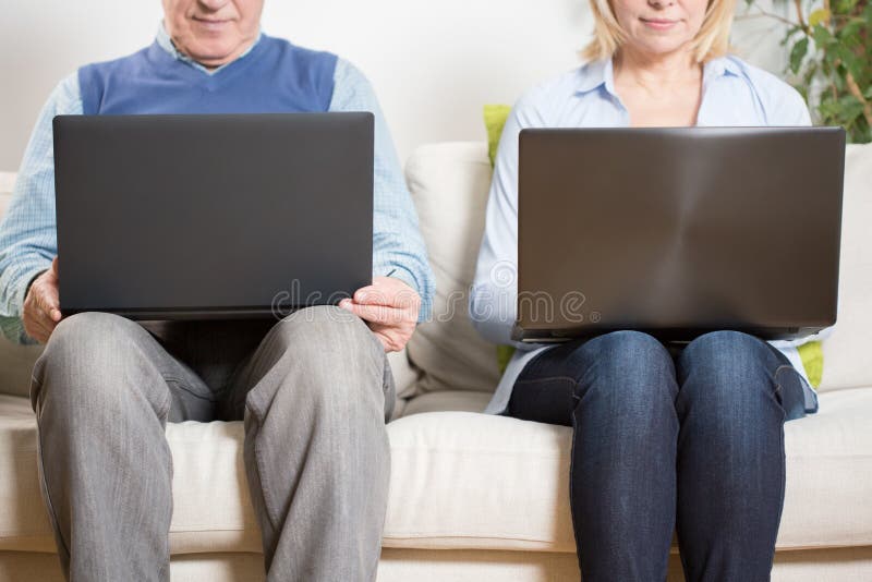 Older People Home Computers Stock Photos - Free & Royalty-Free Stock ...