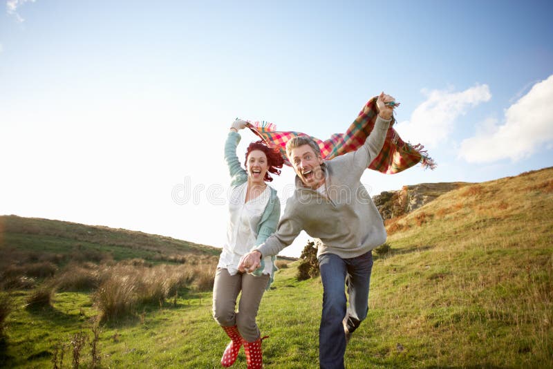 Couple in countryside stock image. Image of female, horizontal - 21407629