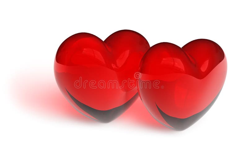 Pair Red Hearts Stock Illustrations – 4,116 Pair Red Hearts Stock ...