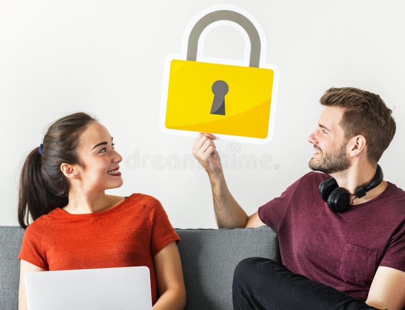 Lock Icon Password Protected Graphic Concept Stock Image - Image of ...