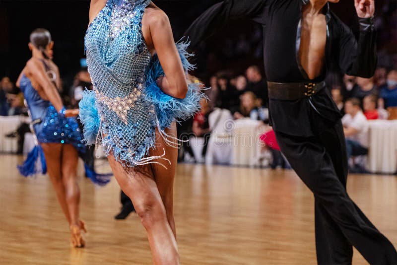 Couple Dancers Dancing in Dance Stock Image - Image of partners, latino ...