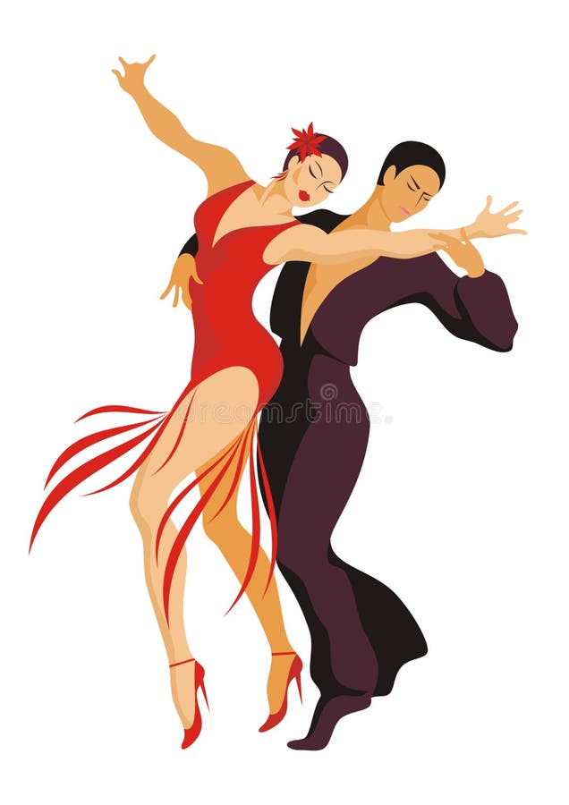 Couple dances a samba stock vector. Illustration of stiletto - 69193296