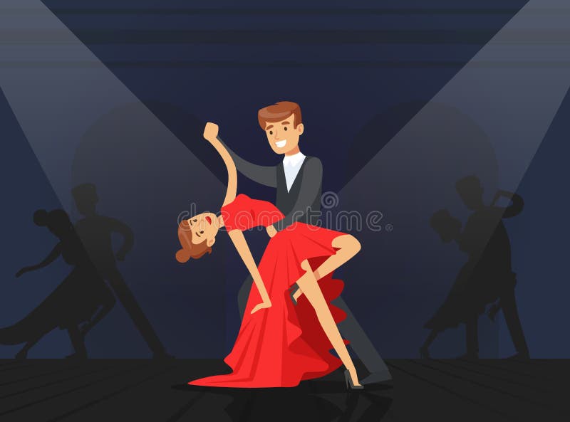 Couple Dancing Tango, Classical Choreography Concept, Dance Class ...