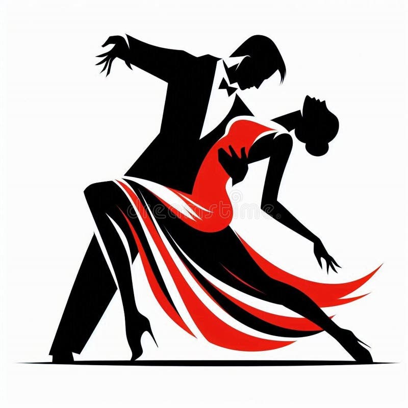 Couple Dancing Tango Graceful Movement and Elegance in Passionate Suit ...