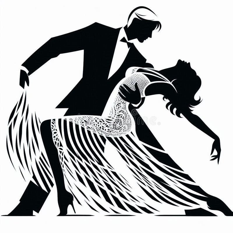 Couple Dancing Tango Graceful Movement and Elegance in Passionate Suit ...
