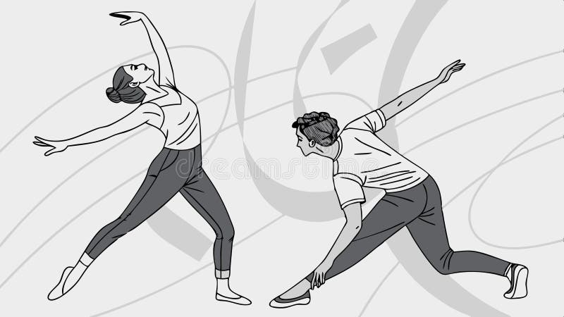 Couple Dancing Tango, Passionate Dance Performance Vector Design ...