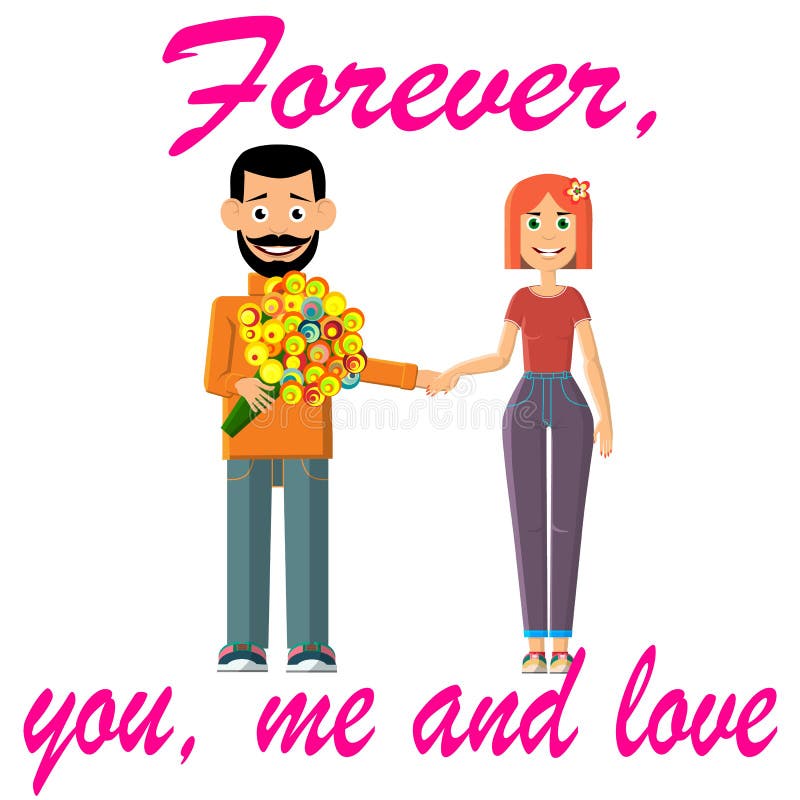 Couple on a Date. Couple in Love Stock Vector - Illustration of vector ...