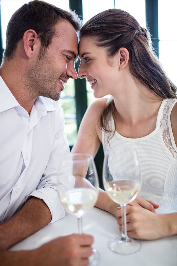Couple on a Date in a Restaurant Stock Photo - Image of glass, hotel ...