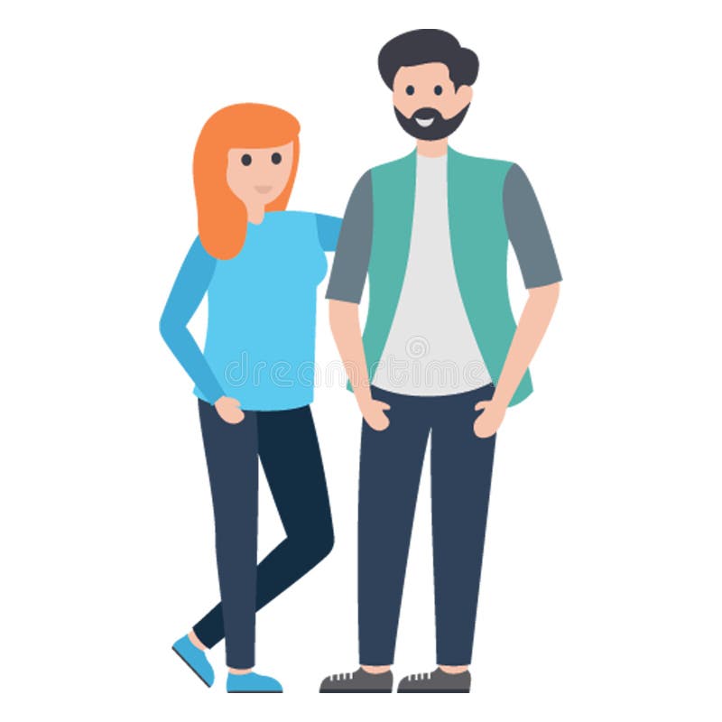 Couple, Dating Vector Illustration Icon Which Can Be Easily Modified ...