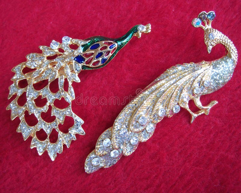 Couple of Decorations Peacock Shape Stock Image - Image of backdrop ...