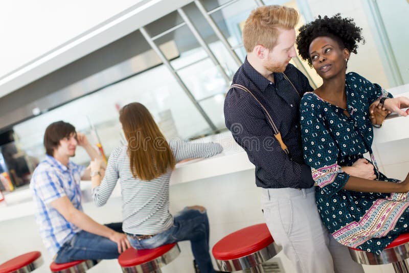 Couple in the diner stock image. Image of woman, romance - 70924797