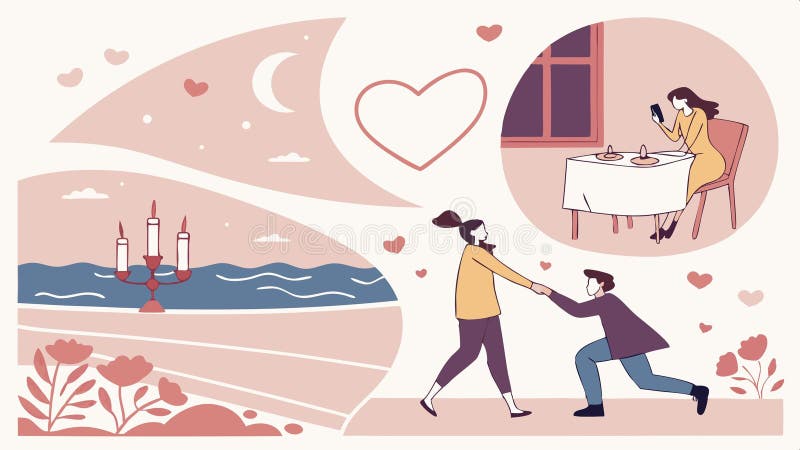 Dinner Date Icon. Restaurant Dinner Table with Love Illustration for ...