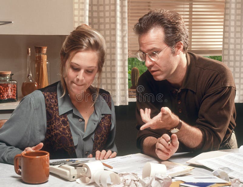 Couple Fighting Over Money, Finances Stock Photo - Image of marriage ...