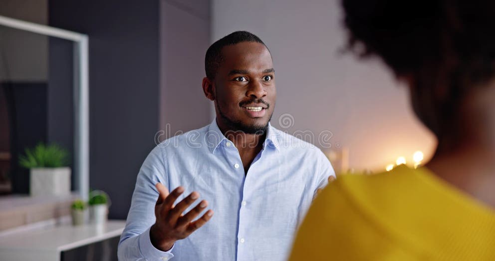 Couple Discussing Problems at Home Stock Image - Image of apartment ...