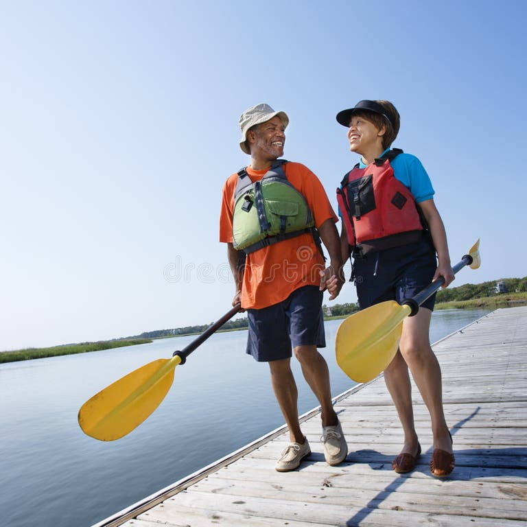 Couple on dock. stock photo. Image of couple, north, copy - 3470630