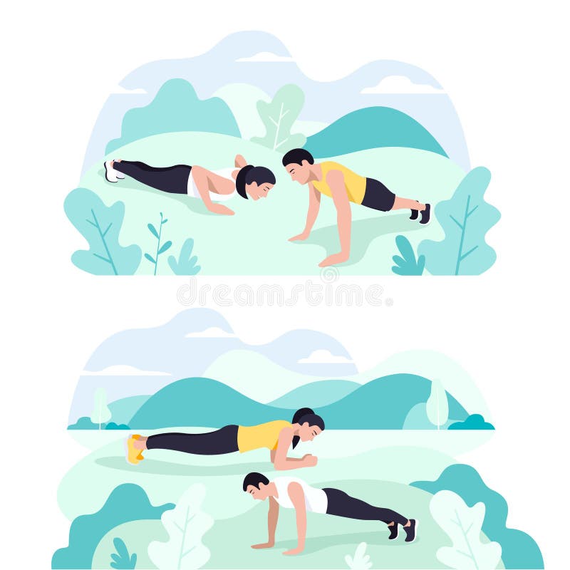 Core Exercise Workout Stock Illustrations – 661 Core Exercise Workout ...