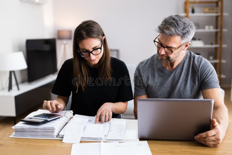 Doing Taxes Euro stock image. Image of calculation, wealth - 16806627
