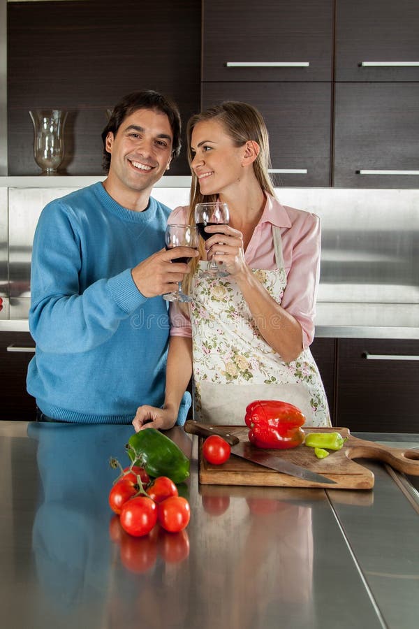 Couple doing a toast stock image. Image of mature, preparing - 73873711