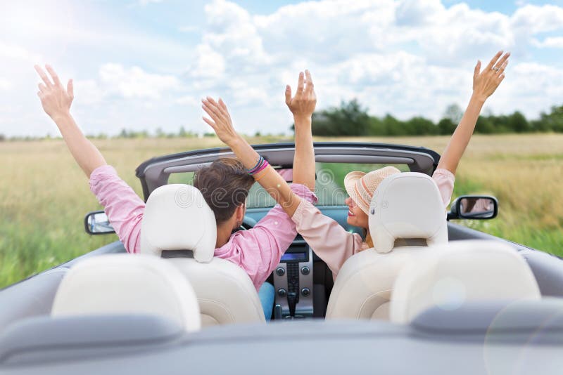 Couple Driving in Convertible Stock Photo - Image of away, escape: 74017356