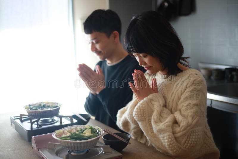Couple eating a pot stock photo. Image of copy, couple - 241906590