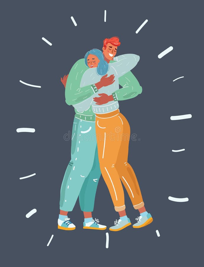 Couple in Embrace Each Other Stock Vector - Illustration of training ...