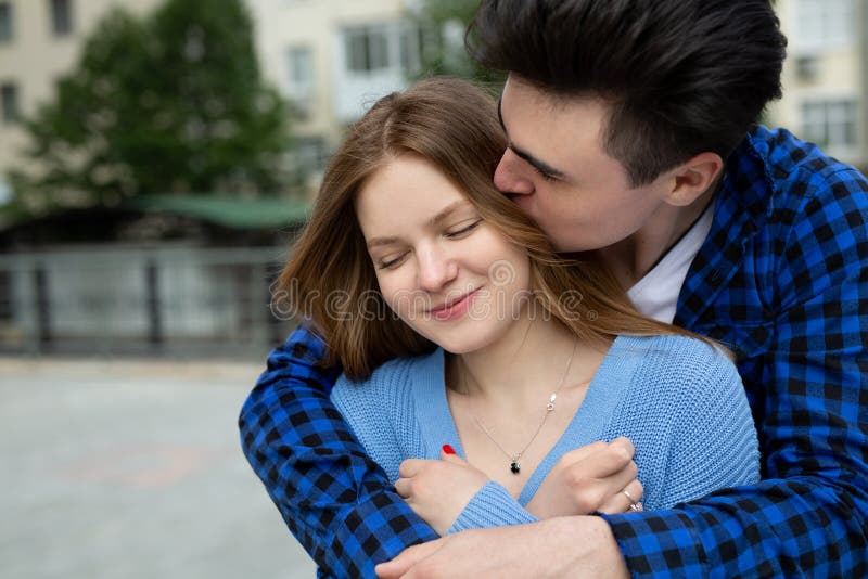 Couple Embracing, Happy To Get Back Together. Stock Image - Image of ...