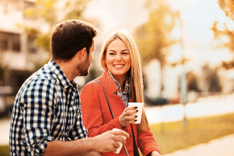 Couple enjoying outside stock photo. Image of relationship - 78915896