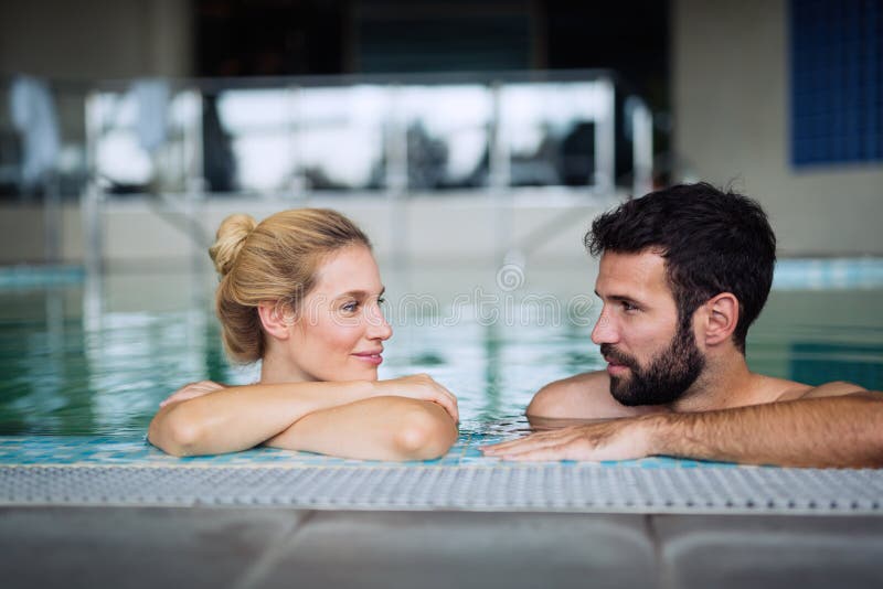 Couple Enjoying Spa Wellness Weekend Stock Photo - Image of portrait ...