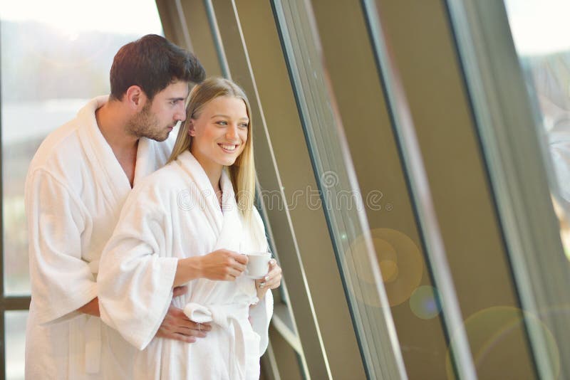 Couple Enjoying Wellness Weekend and Spa Stock Image - Image of love ...