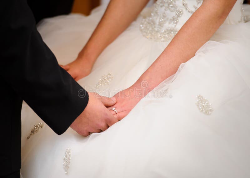 A couple exchange vows stock image. Image of bridal, relationship ...