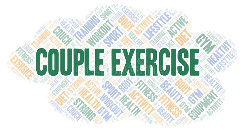 Couple Exercise word cloud stock illustration. Illustration of tagcloud ...