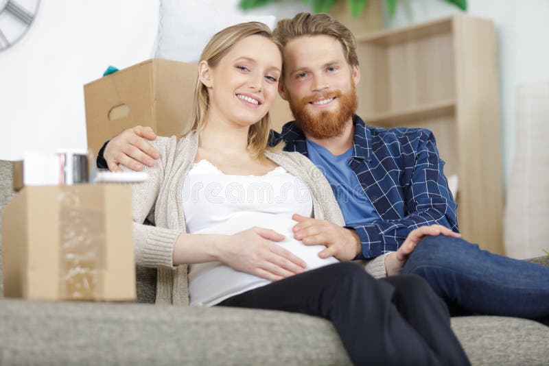 Couple during Expectation Concept Stock Image - Image of present ...