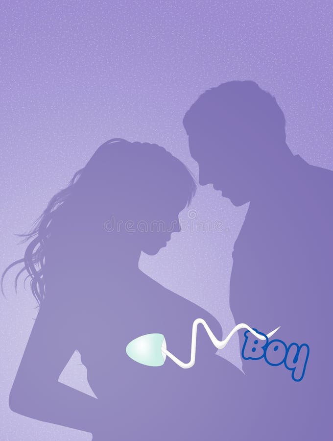 Couple expecting a baby stock illustration. Illustration of ovulation ...