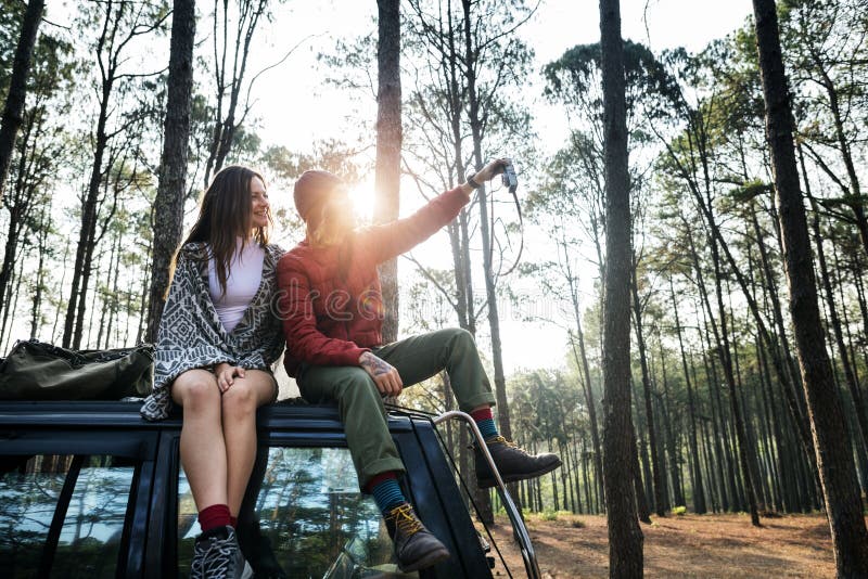 Couple Exploring Trip Holiday Concept Stock Photo - Image of ...
