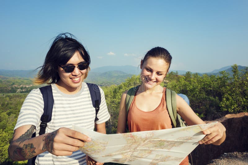 Couple Exploring Trip Holiday Concept Stock Photo - Image of directions ...
