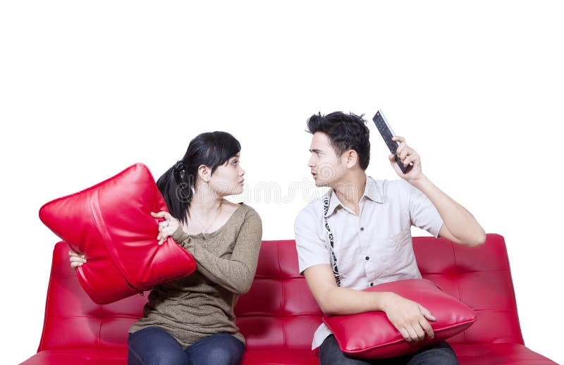 Couple Fighting for a Mobile Phone Stock Image - Image of envy, angry ...