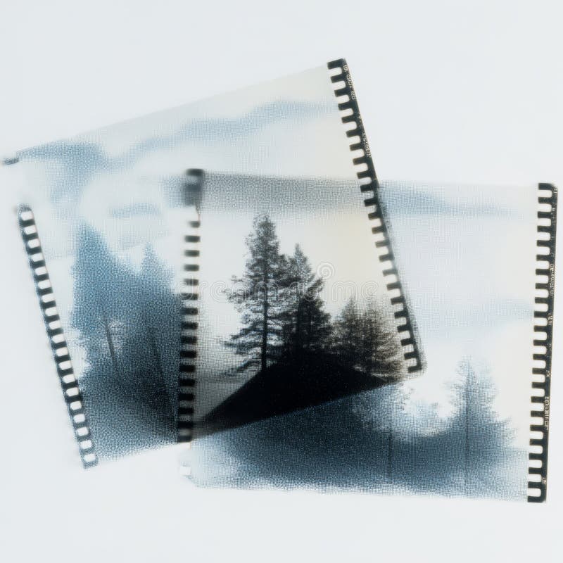 A Couple of Film Strips with a Picture of Trees on Them Stock Photo ...
