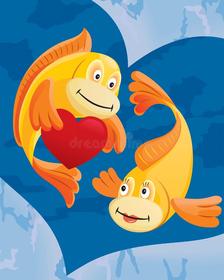 Couple of fishes cartoon stock vector. Illustration of funny - 23311510